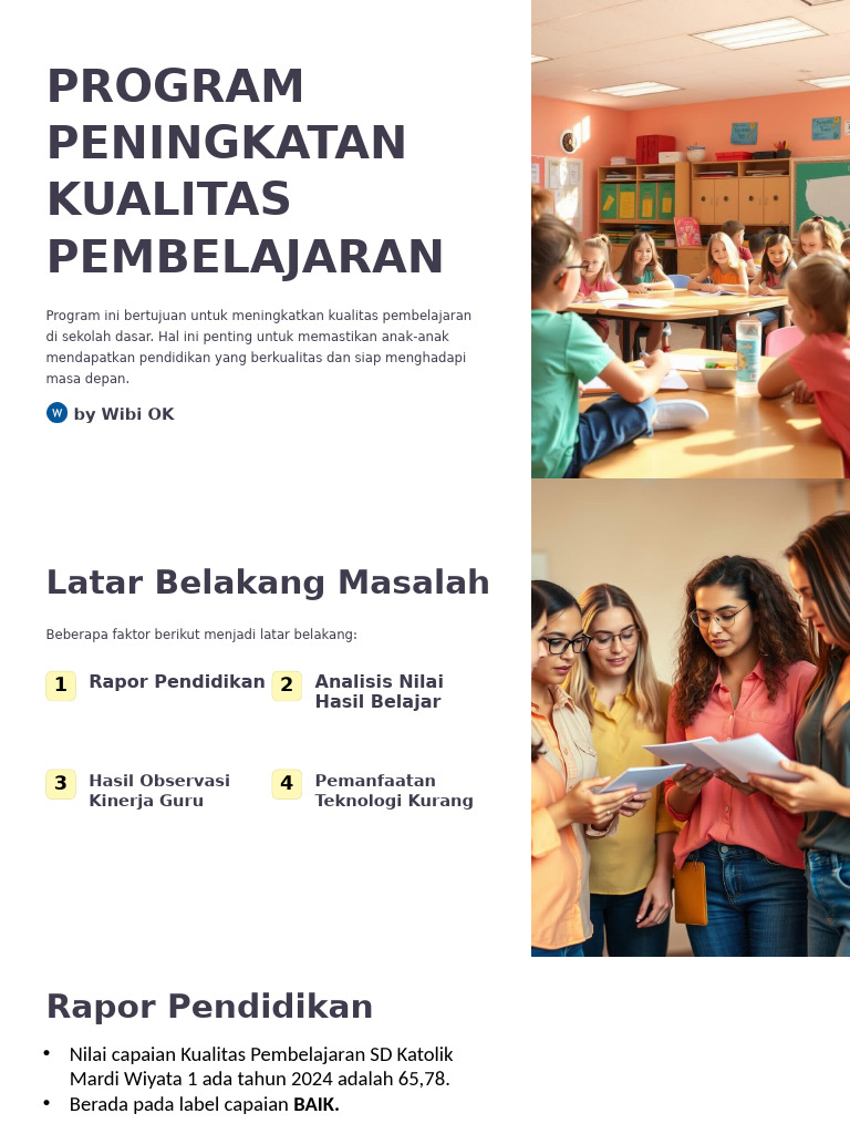 Program Peningkatan Kualitas Pembelajaran | PDF Program Peningkatan Kualitas Pembelajaran | PDF