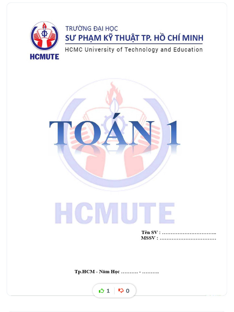 Toán 1 | PDF