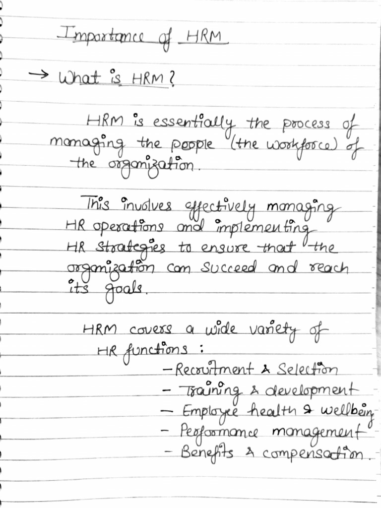 Importance of HRM | PDF