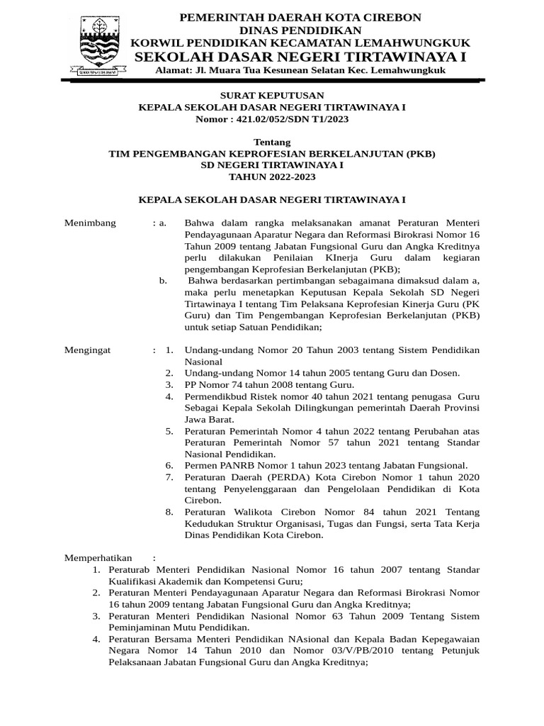 SK PK Guru Dan PKB | PDF