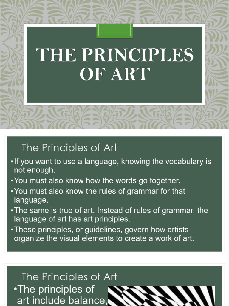 LESSON 4 - The Principles of Arts | PDF