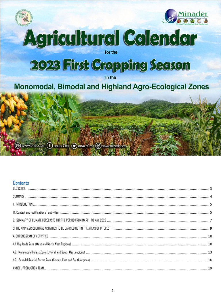 Agricultural Calendar For The First Season 2023 ENG | PDF