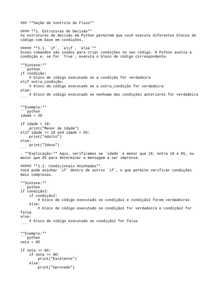 002 - Controle de Fluxo | PDF