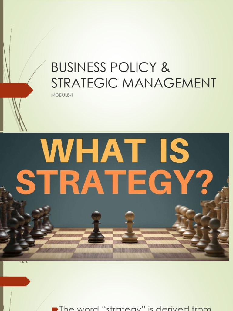 Module1_Introduction to STRATEGIC MANAGEMENT | PDF Module1_Introduction to STRATEGIC MANAGEMENT | PDF