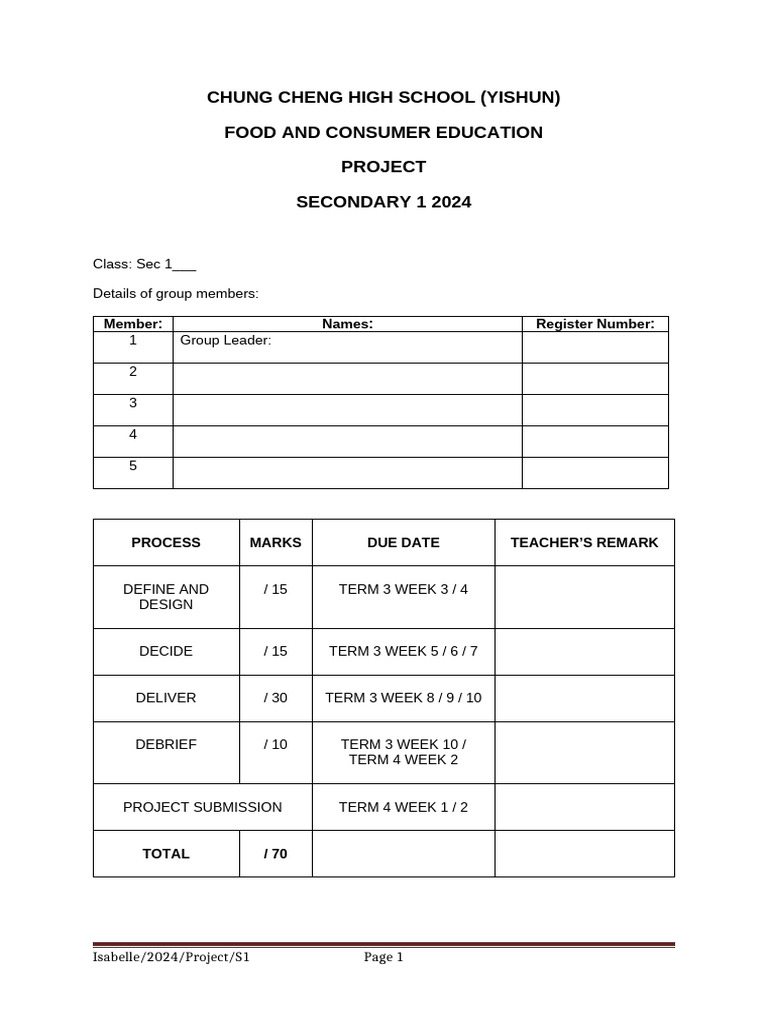 FCE Project S1 - 2024 | PDF