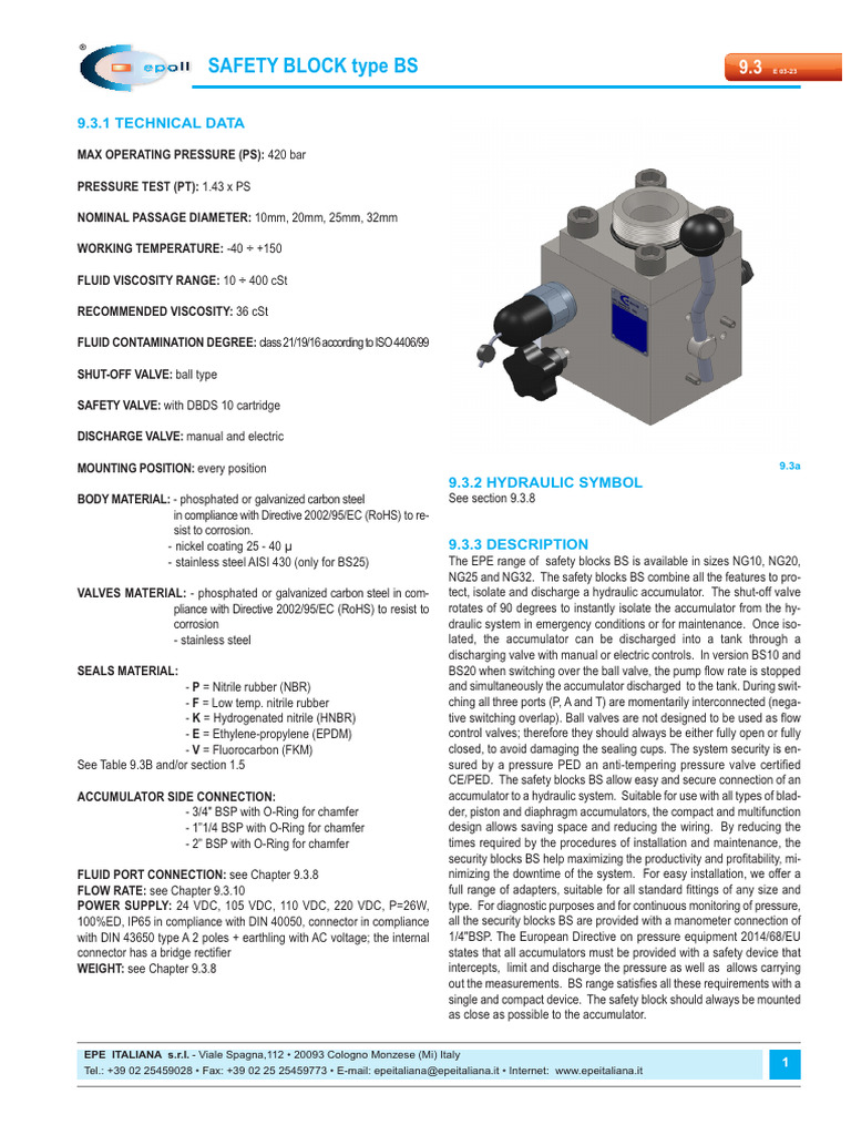 SAFETY BLOCK Type BS | PDF