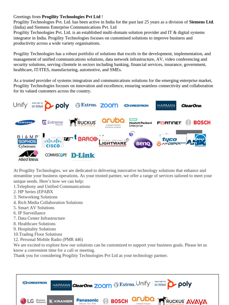 Greetings From Progility Technologies PVT LTD | PDF
