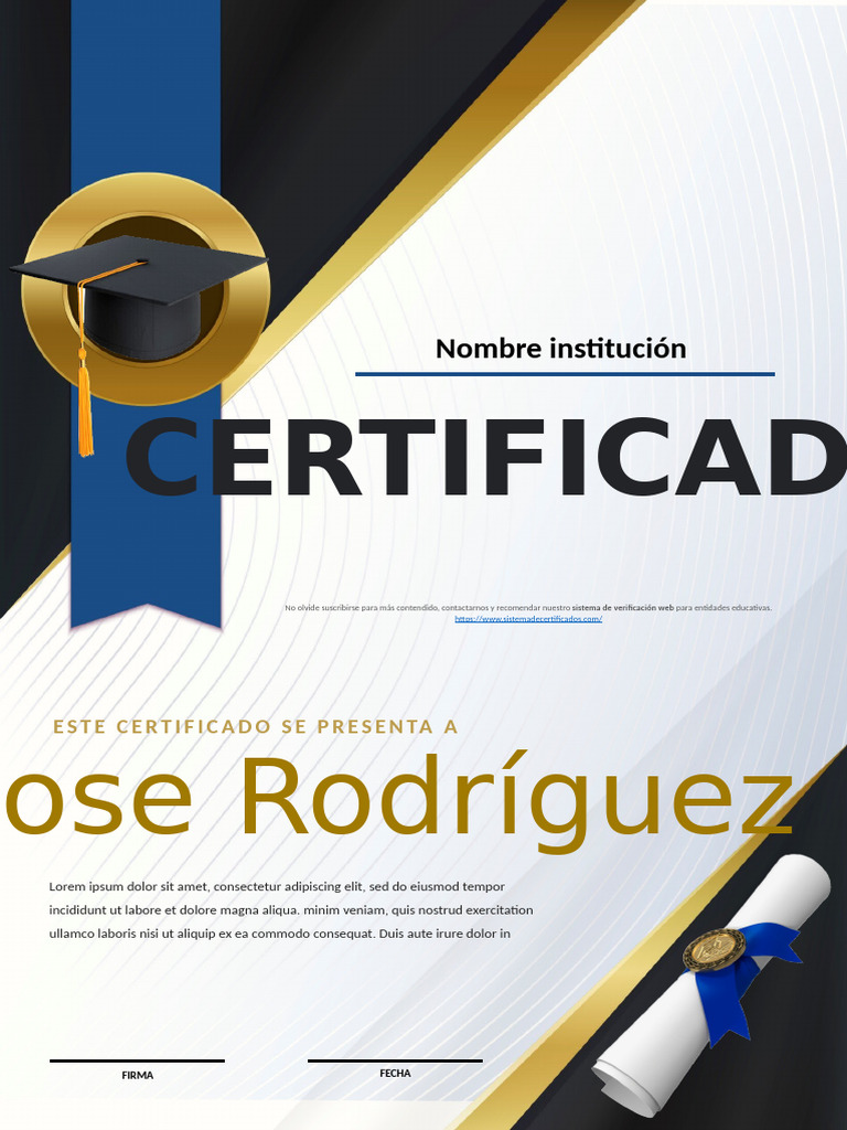 Certificado de Graduación de Universidad | PDF