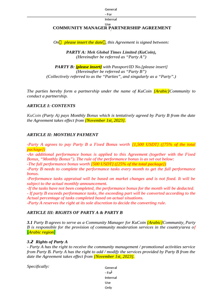 CM Contract-Empty C V2 PT BD 1 | PDF