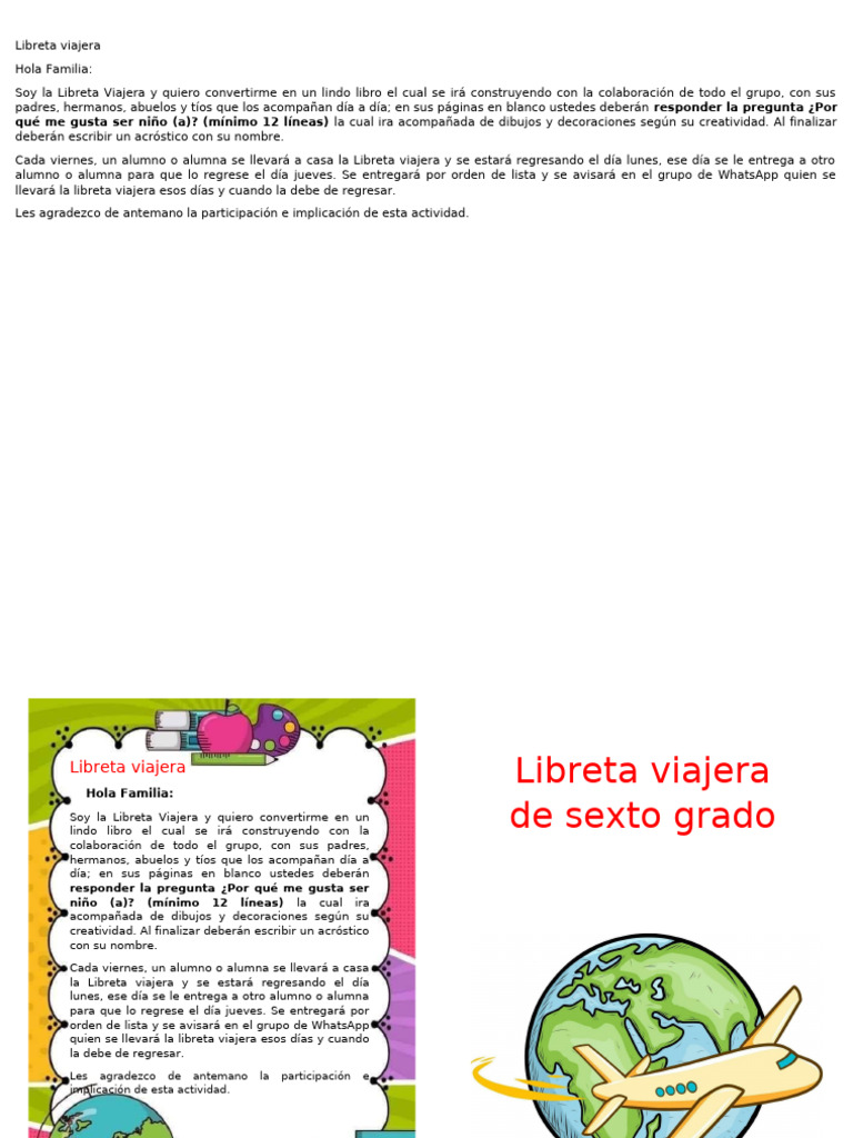 Portada de Libreta Viajera | PDF