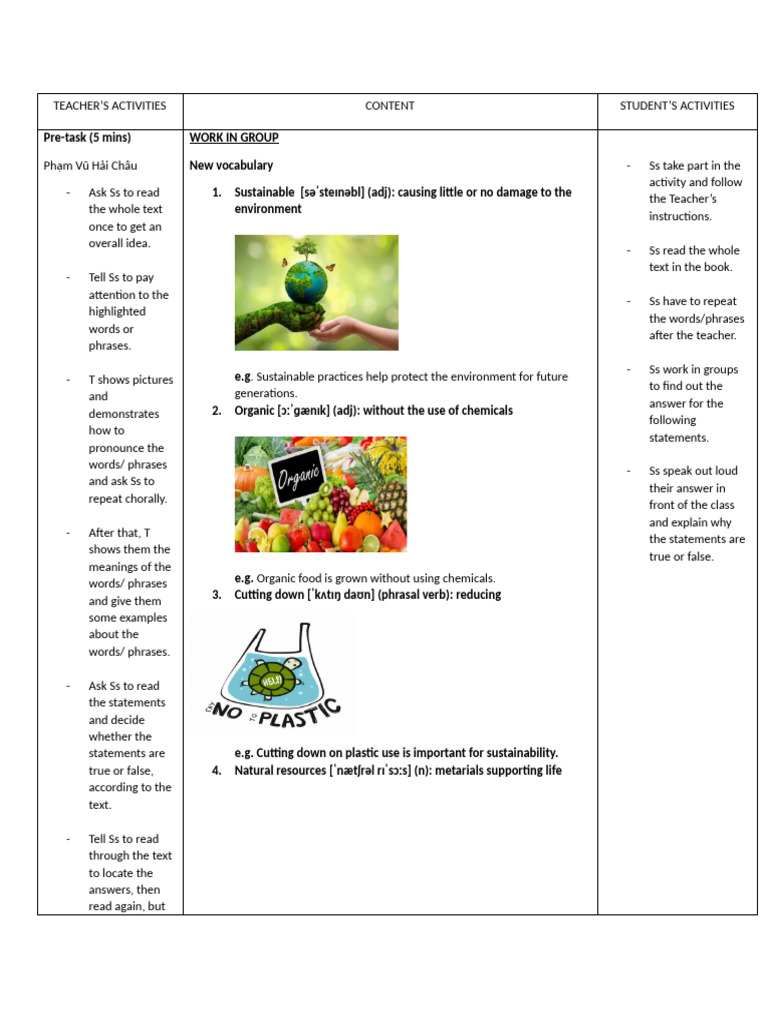 Lesson Plan - Reading 1 2 | PDF