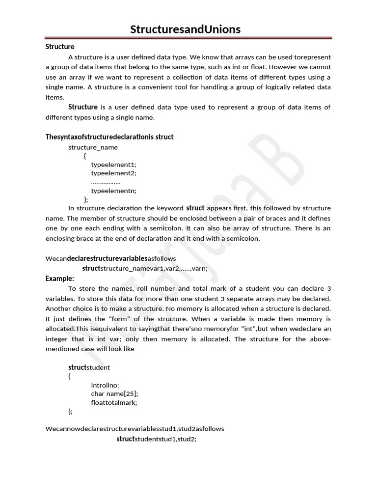 Structure C Notes | PDF