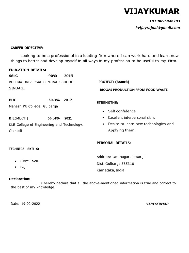 Vijay@resume 55 | PDF