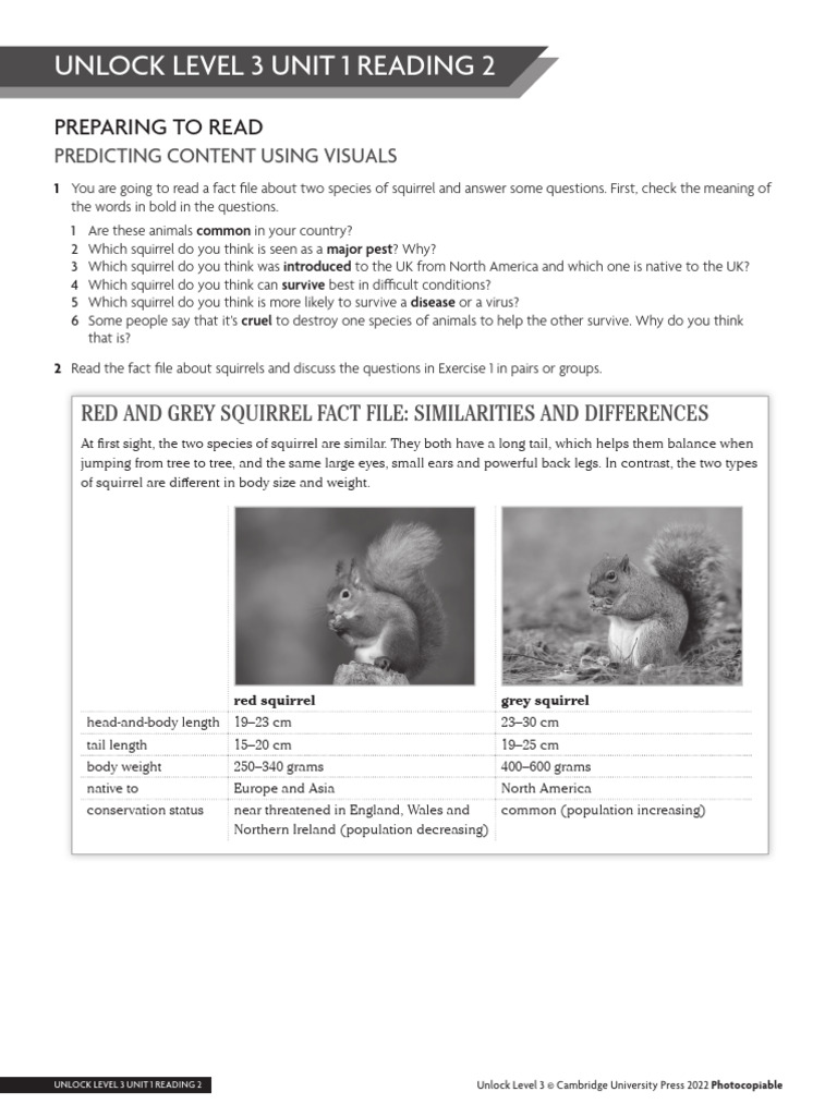 UL3 - Reading Lesson - U1 | PDF