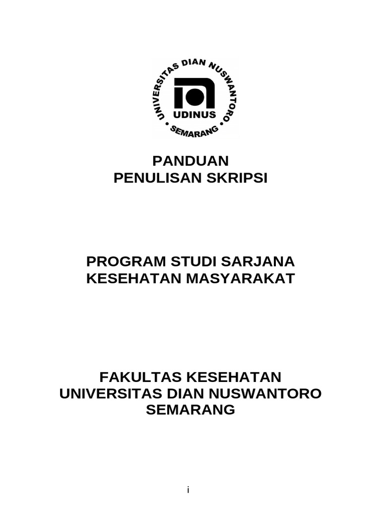Panduan Skripsi S1 Kesmas | PDF