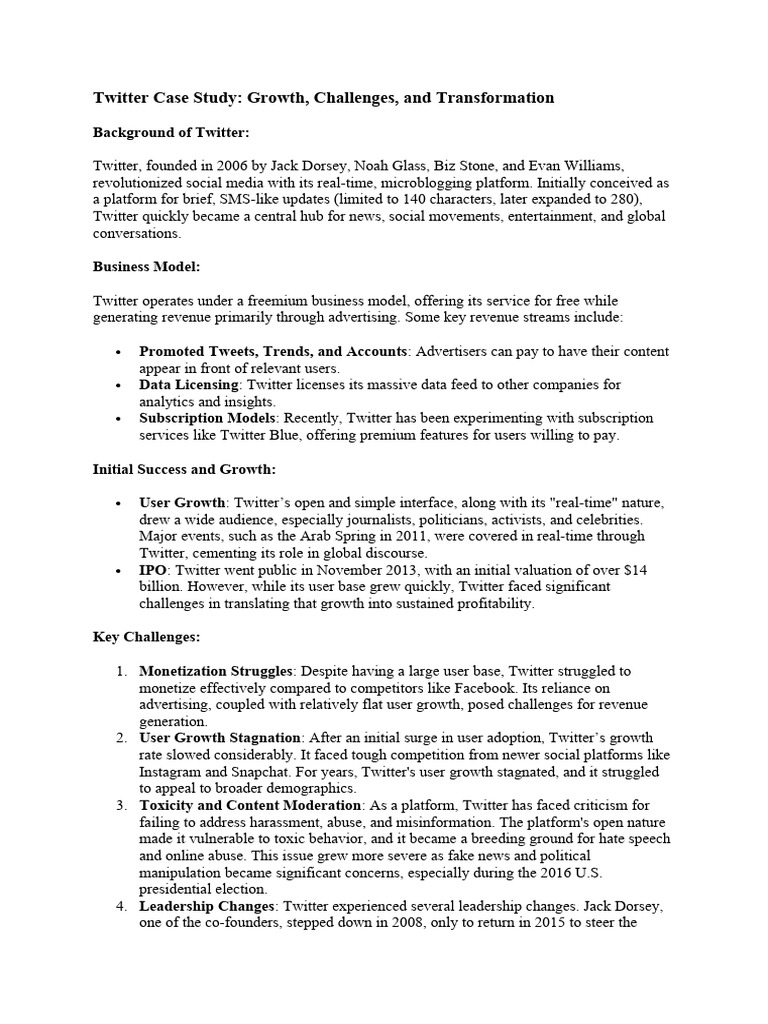 Twitter Case Study | PDF