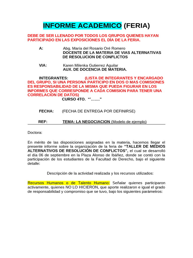 Modelo de Informe Academico | PDF