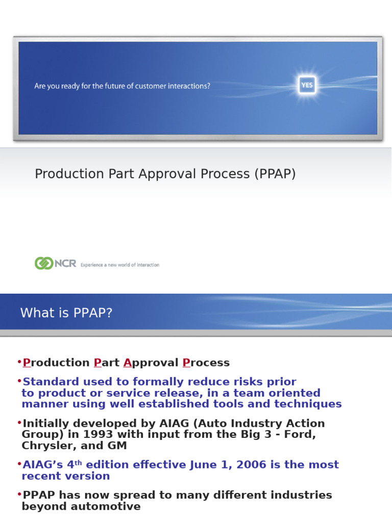 PPAP_Training_Presentation | PDF