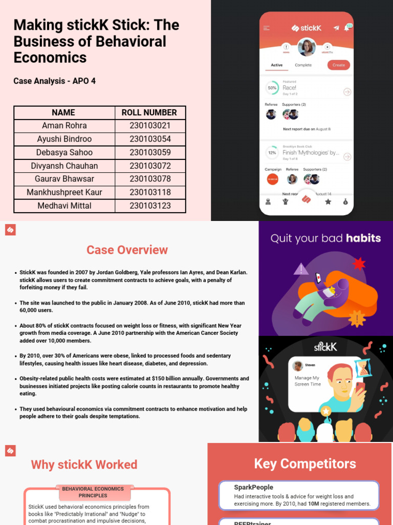 StickK Case Analysis and Insights | PDF | Business | Finance & Money ...