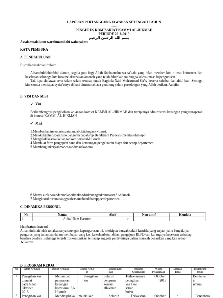 LPJ Bendum 2018-2019 | PDF