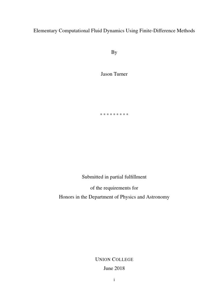 Fluid Dynamics With Finite Differences Pdf Fluid Mechanics Viscosity