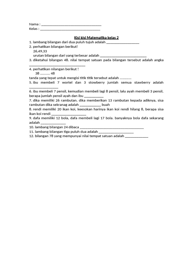 kisi kis matematika arsyaq | PDF