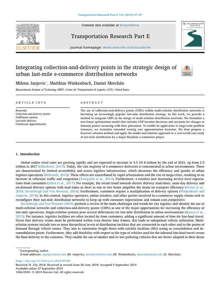 Integrating Collection-And-Delivery Points in The Strategic Design of ...