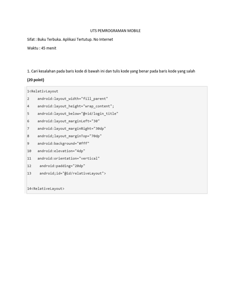 Uts Pemrograman Mobile B | PDF
