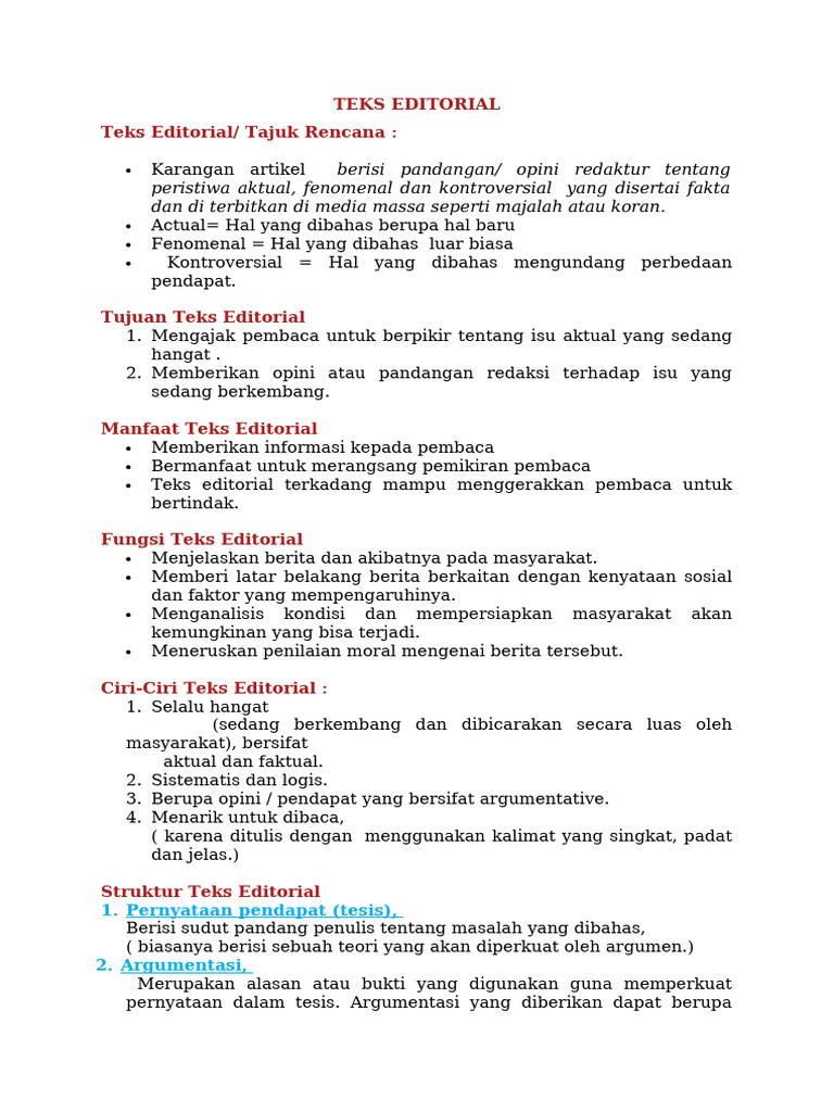 Teks Editorial | PDF
