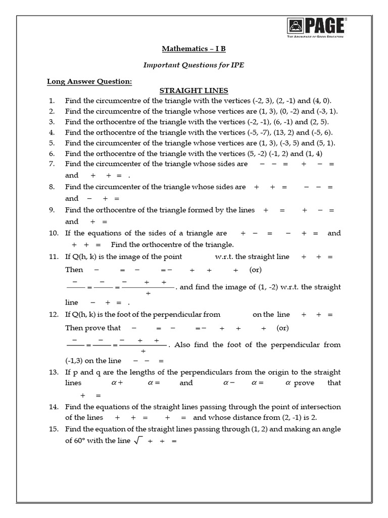 I B Practice Questions | PDF