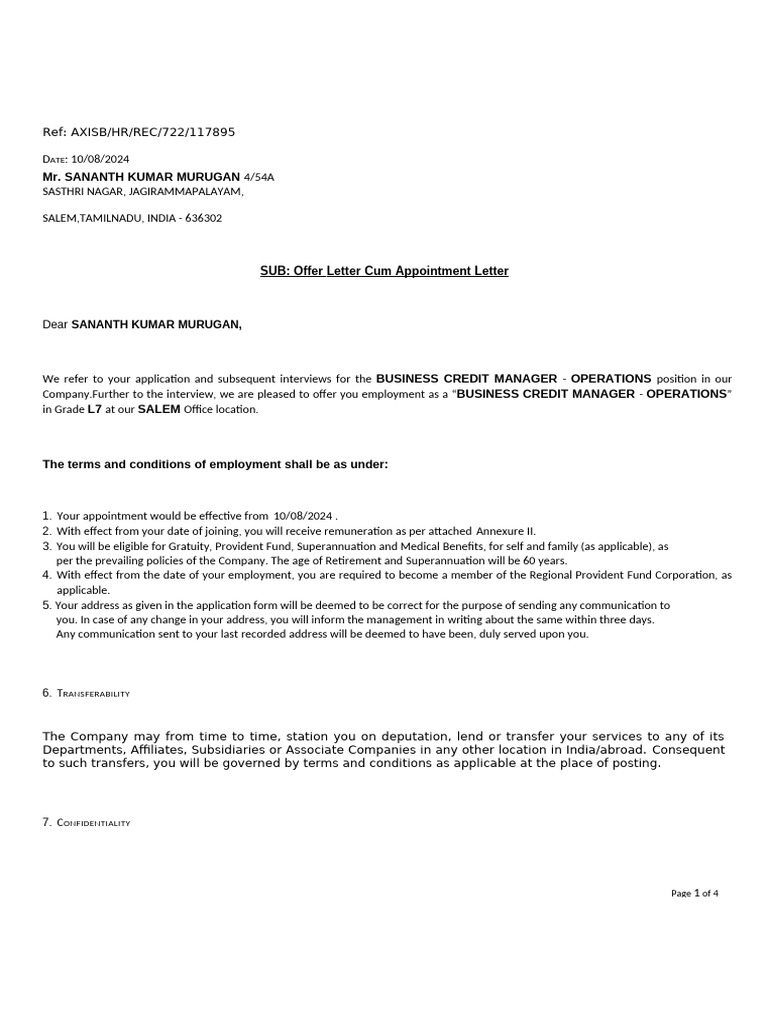 Mahindra Home Finance Offer Letter | PDF