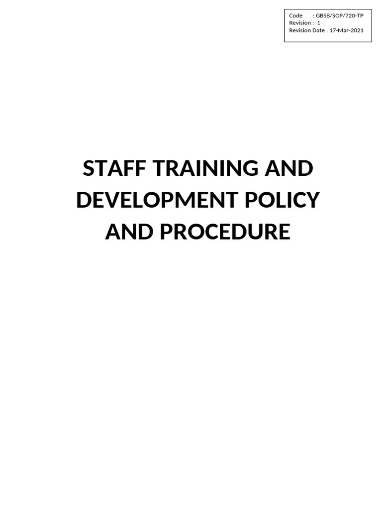Training Policy | PDF