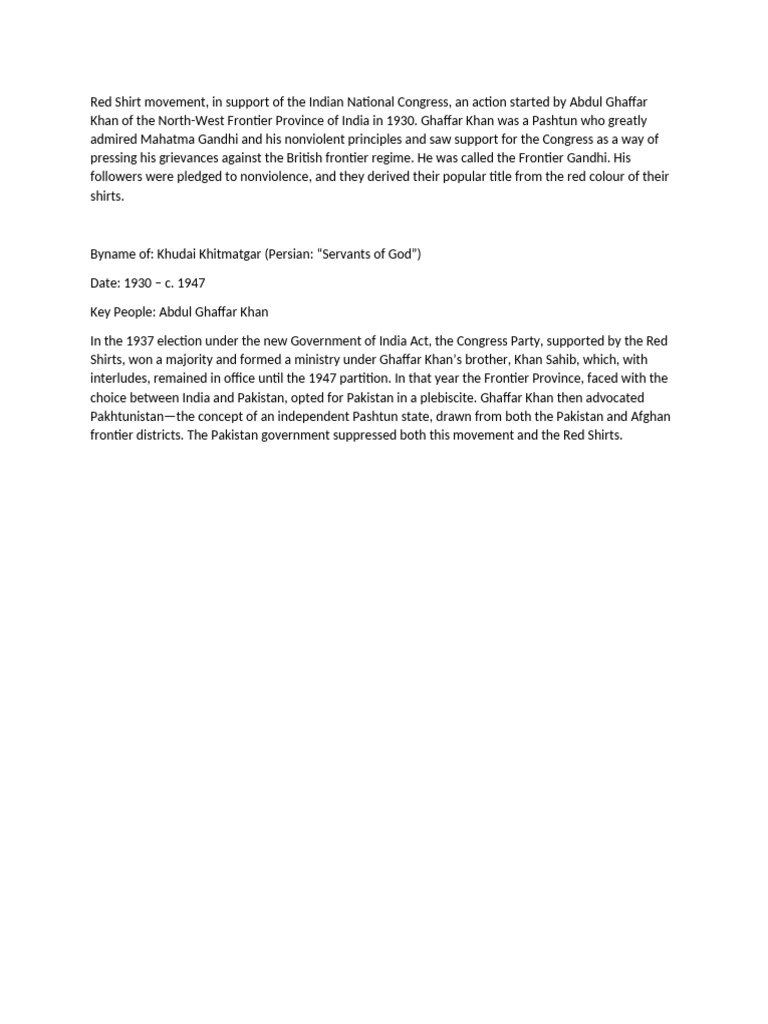 Red Shirt Movement | PDF