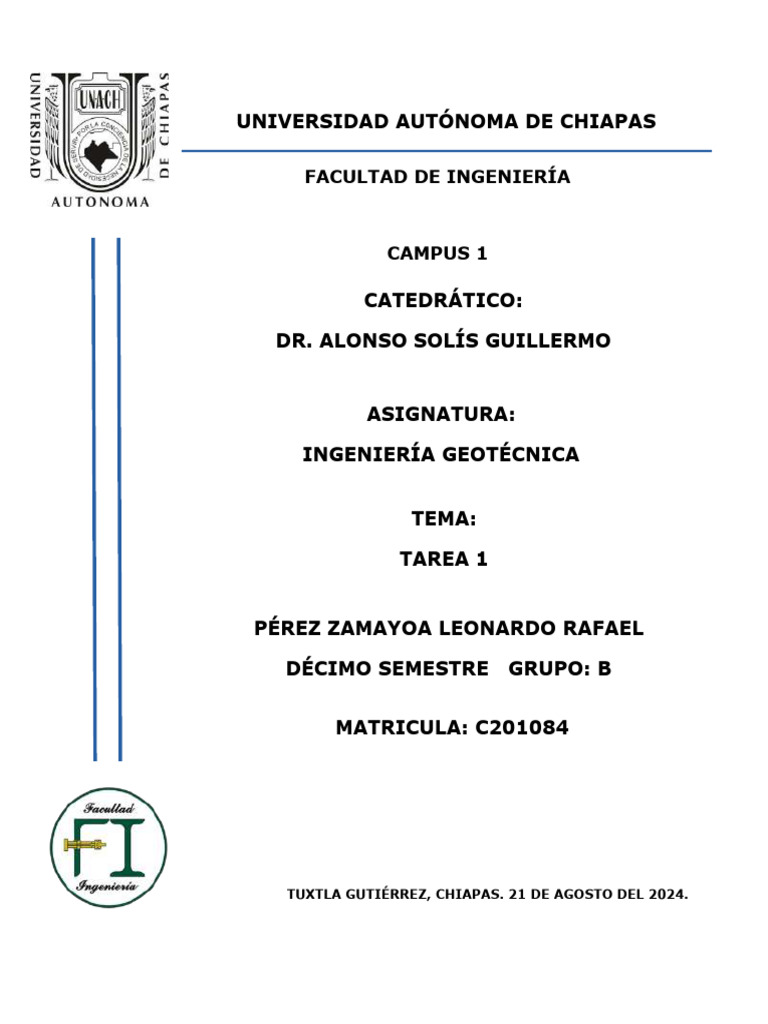Tarea 1 Geotecnia | PDF | Technology & Engineering