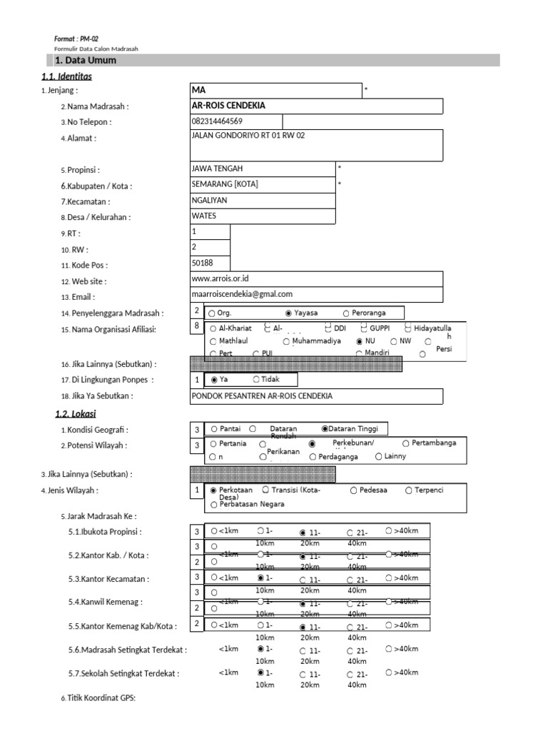 Formulir Mentah | PDF