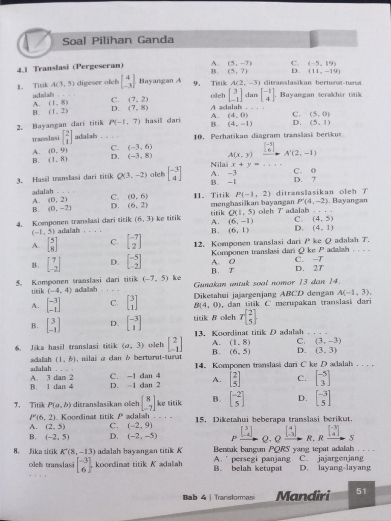 Latihan BAB Transformasi K9 | PDF