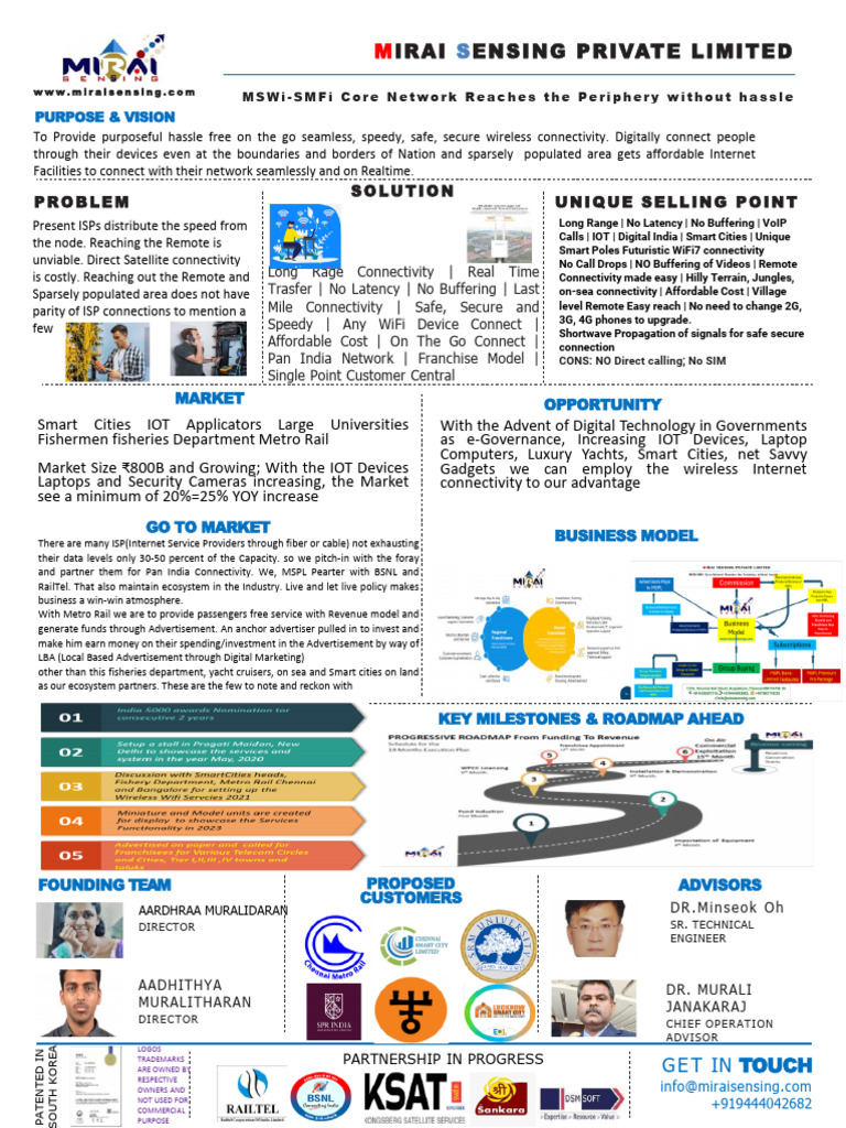 MSPL One Pager Business Brief - 062334 | PDF | Internet Of Things ...