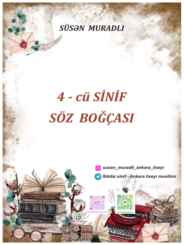 4-Cu Sinif Soz Bogcasi - Susen Muradli-1 | PDF