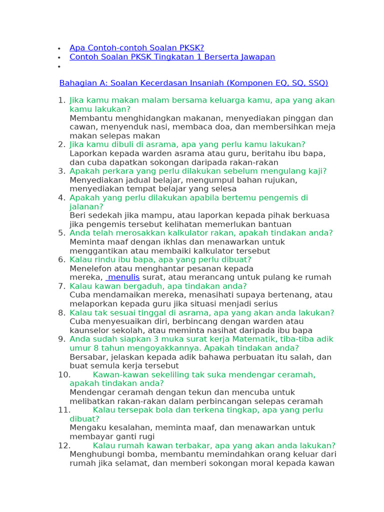 Soalan PKSK | PDF