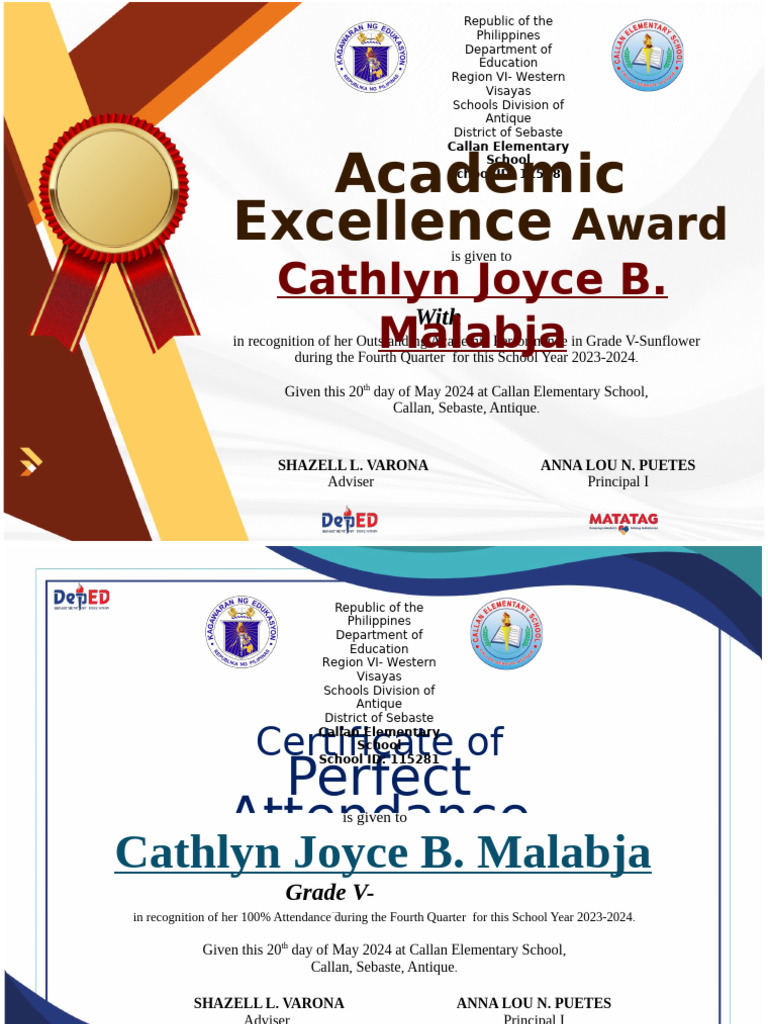 Academic Excellence Awards 2024 | PDF