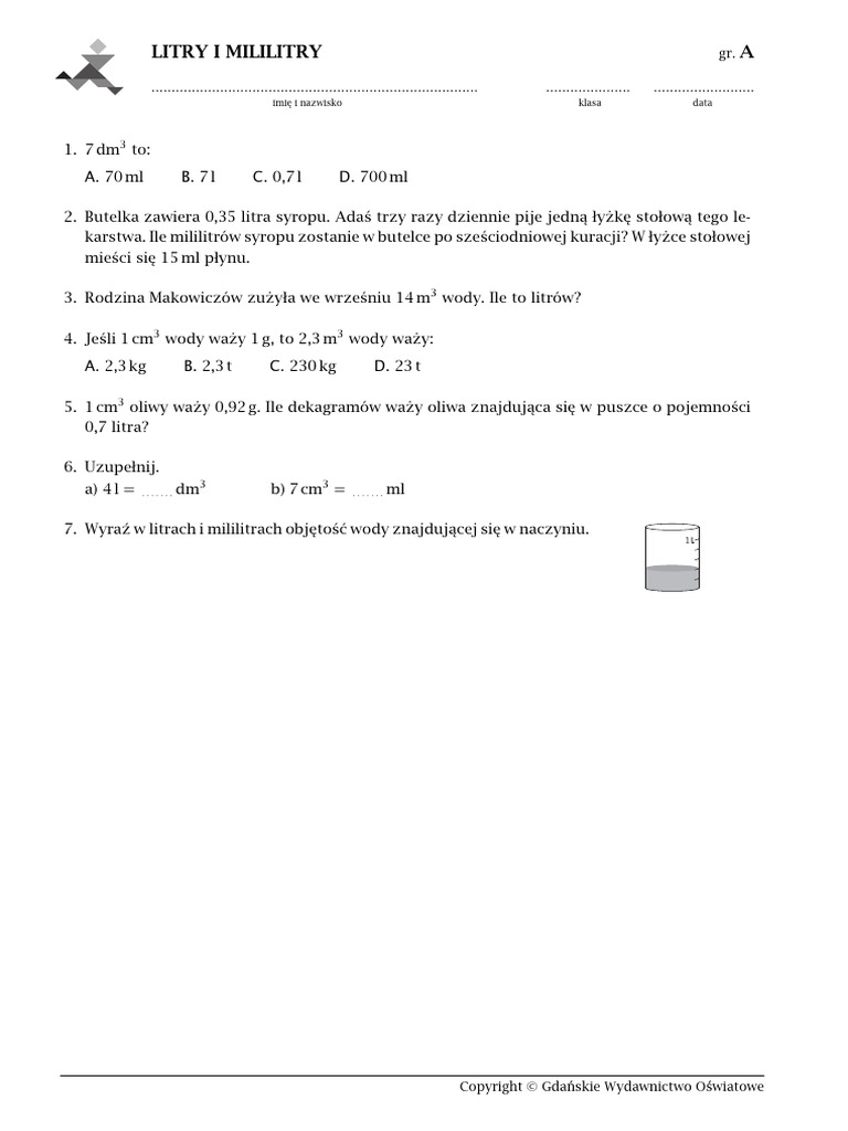 Litry I Mililitry | PDF