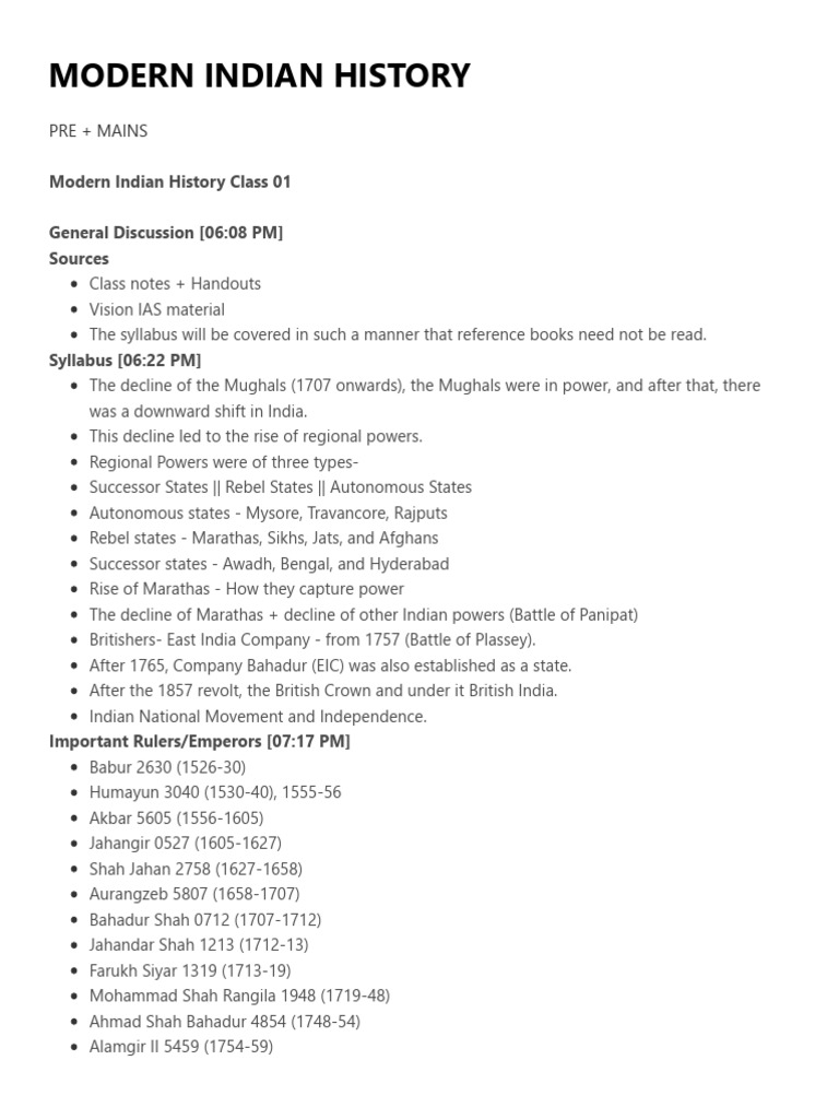 Modern Indian History | PDF