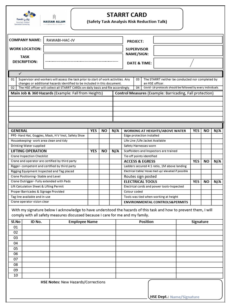 STARRT Card Rosewood | PDF