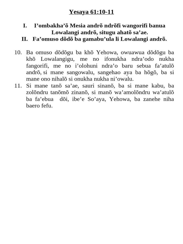 Yesaya 61 | PDF