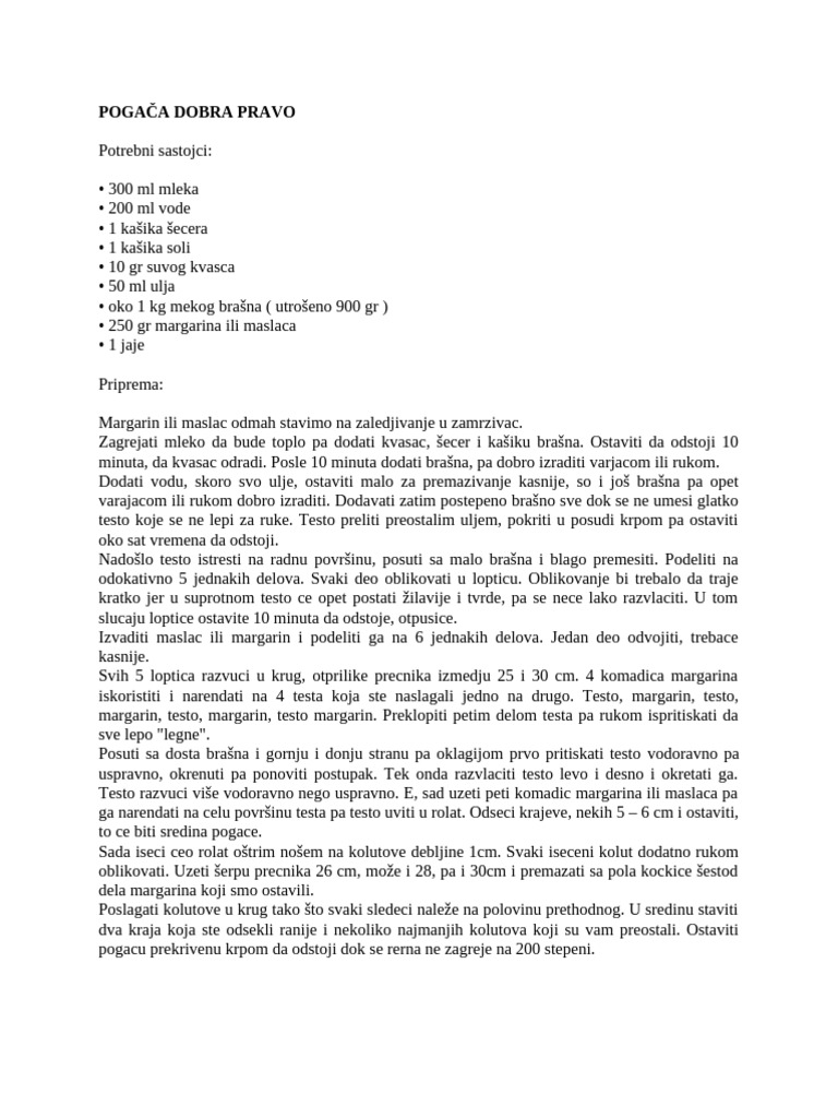 POGAČA DOBRA PRAVO | PDF