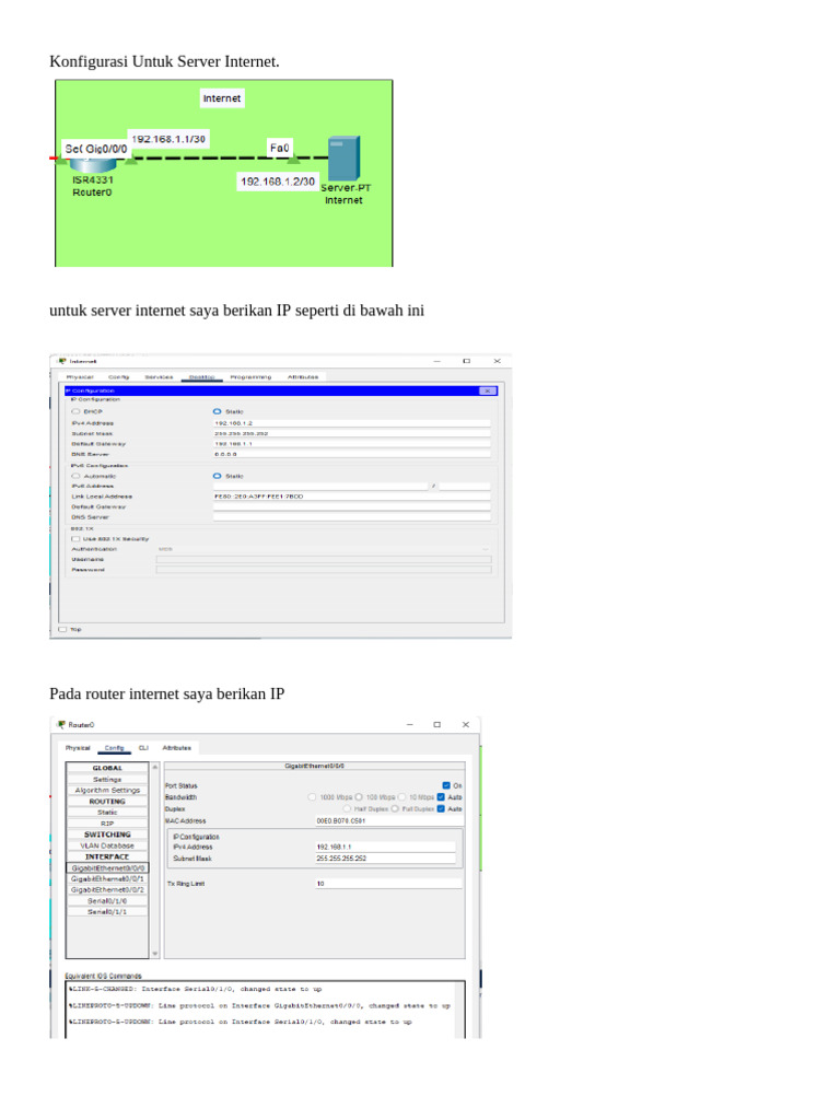 Konfigurasi Untuk setiap router | PDF