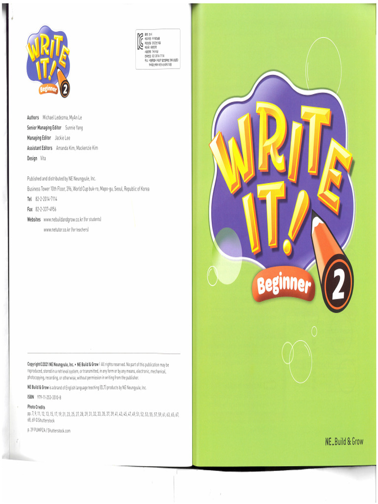 Write It Beginner 2 (Student Book) | PDF