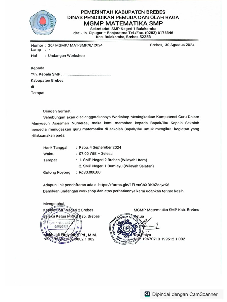 Undangan Workshop Numerasi MGMP matematika | PDF Undangan Workshop Numerasi MGMP matematika | PDF