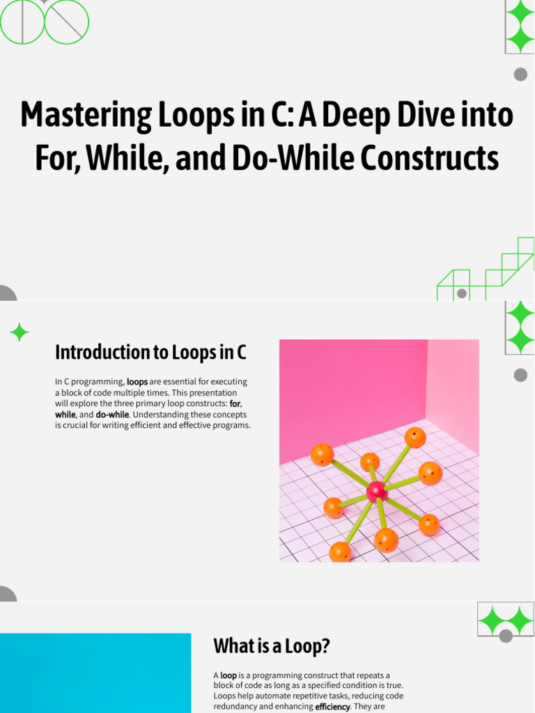 Slidesgo Mastering Loops in C A Deep Dive Into For While and Do While Constructs ...