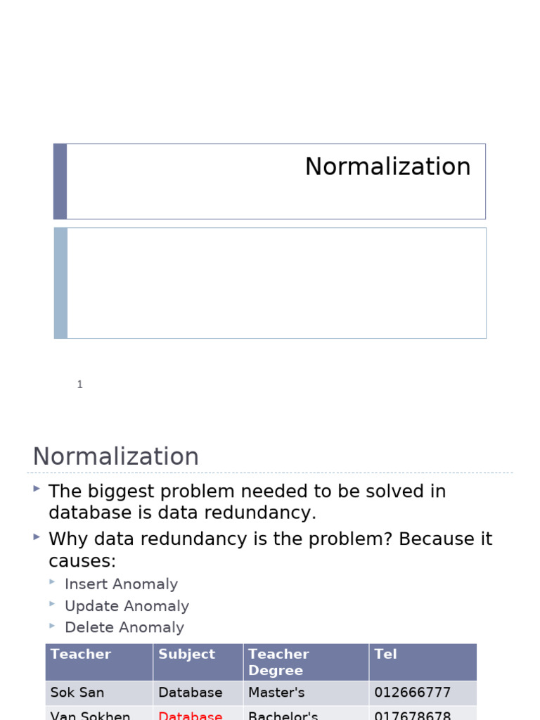 Datamodeling Ch3normalization 151215034908 | PDF